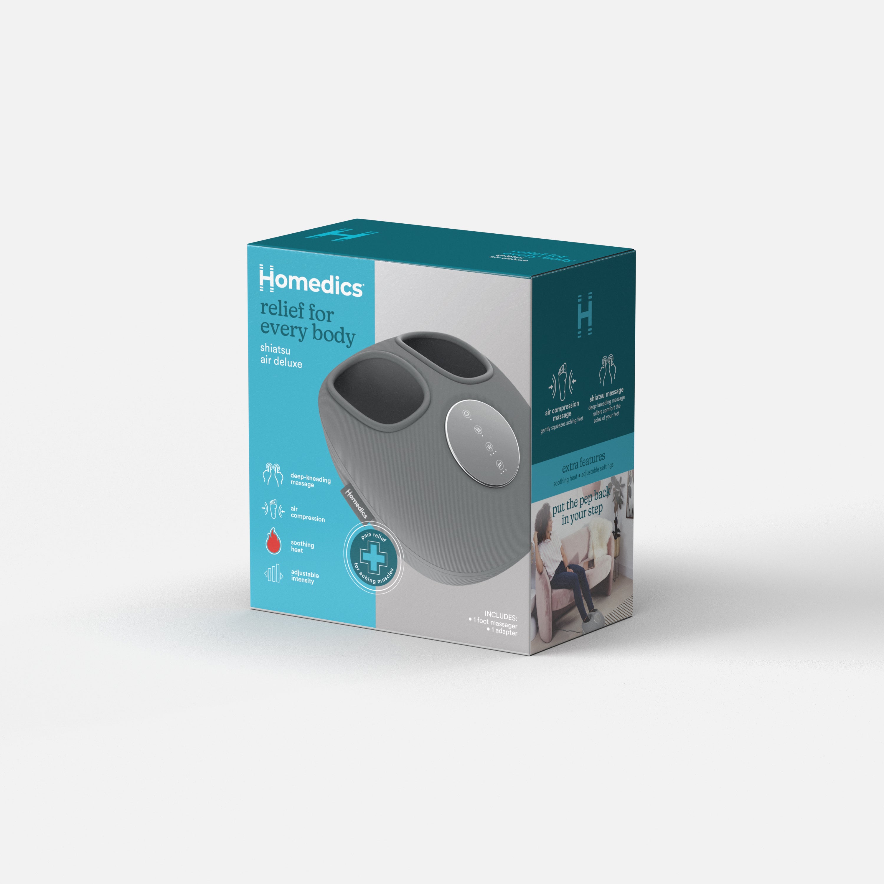 Shiatsu Air Deluxe Massager With Heat Homedics 7764